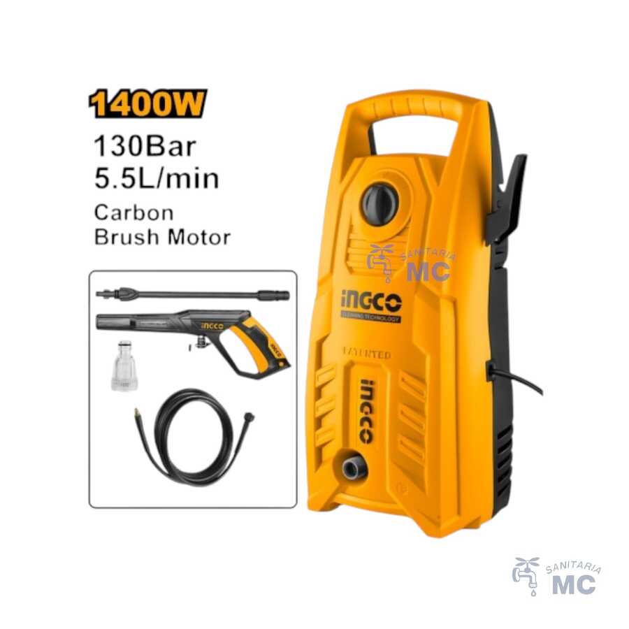 Sanitaria MC - HIDROLAVADORA 140BAR 1600W INGCO (PFW)