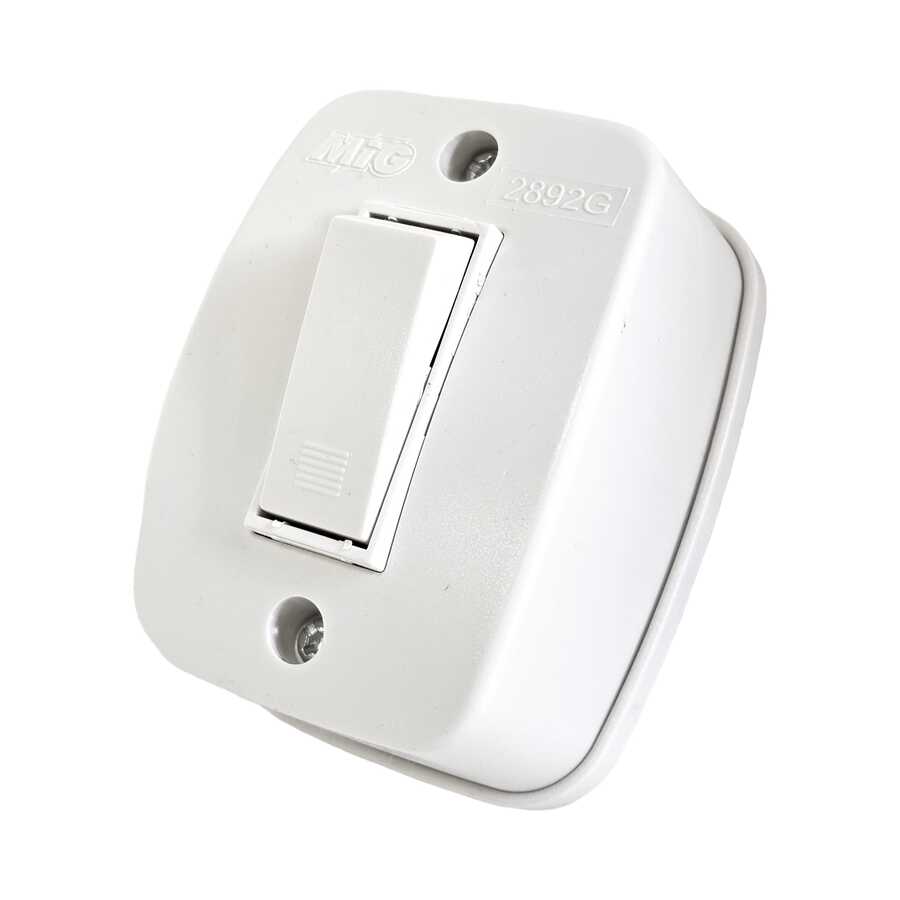 Sanitaria MC - INTERRUPTOR EXTERIOR 2 CLICKS CON ROSETA "MIG" [BLANCO]